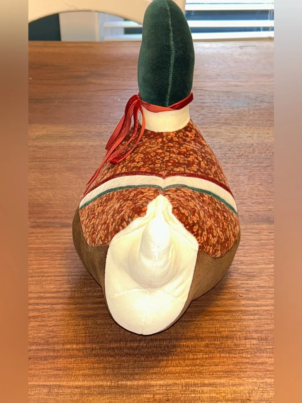 Toys | Vtg Handmade Quilt Duck Plush Mallard Decoy Pillow Hunting Decor ...
